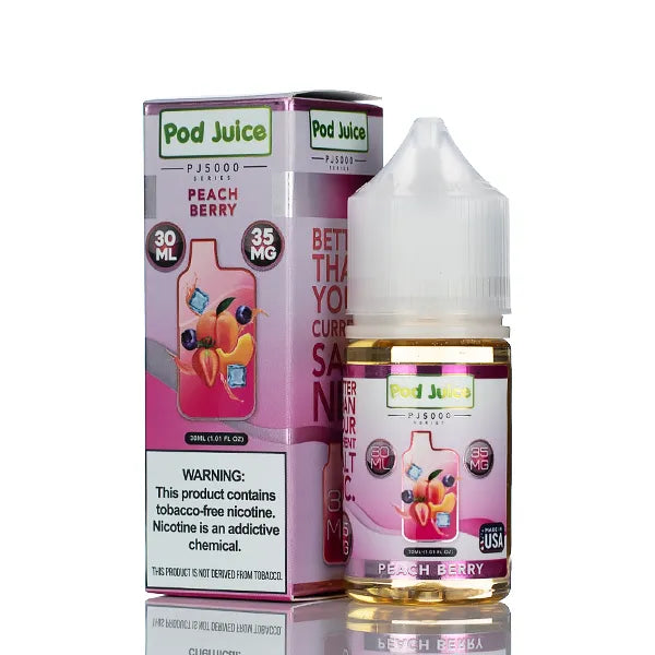 Pod Juice Salt PJ5000 Peach Berry 30ml| Disposable Nic Salt eLiquid