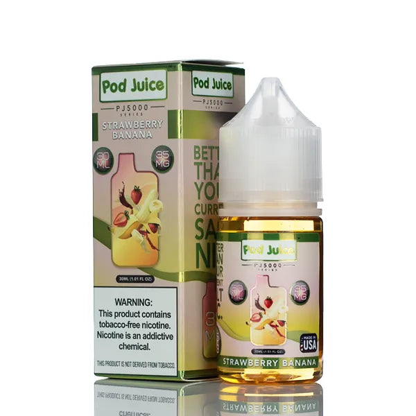 Pod Juice Salt PJ5000 Strawberry Banana 30ml| Nic Salt eLiquid